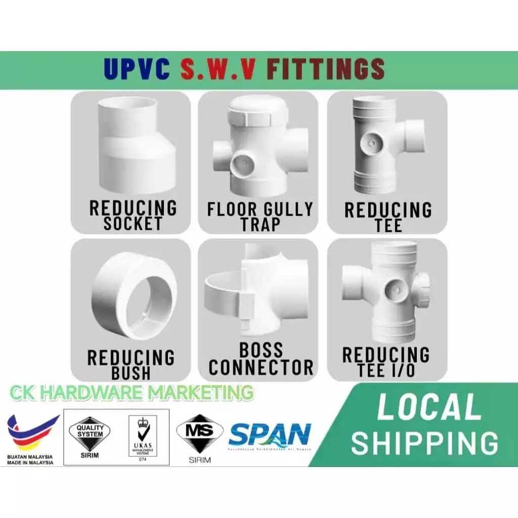 UPVC S.W.V Fittings White 3"x2"~4"x3" inch PVC Fittings Poly Fitting ...