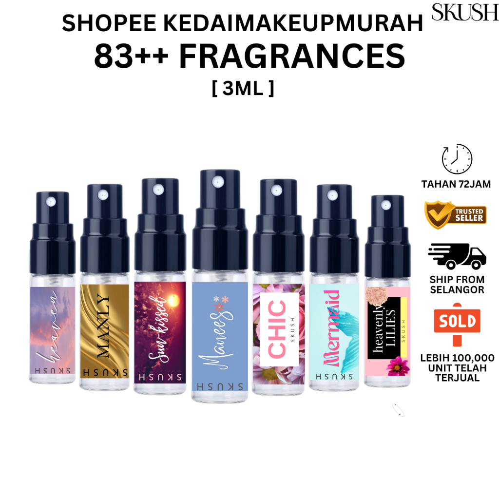 [ SKUSH PERFUME ] 3ML Woman Men Perfume Minyak Wangi Wanita Perempuan ...