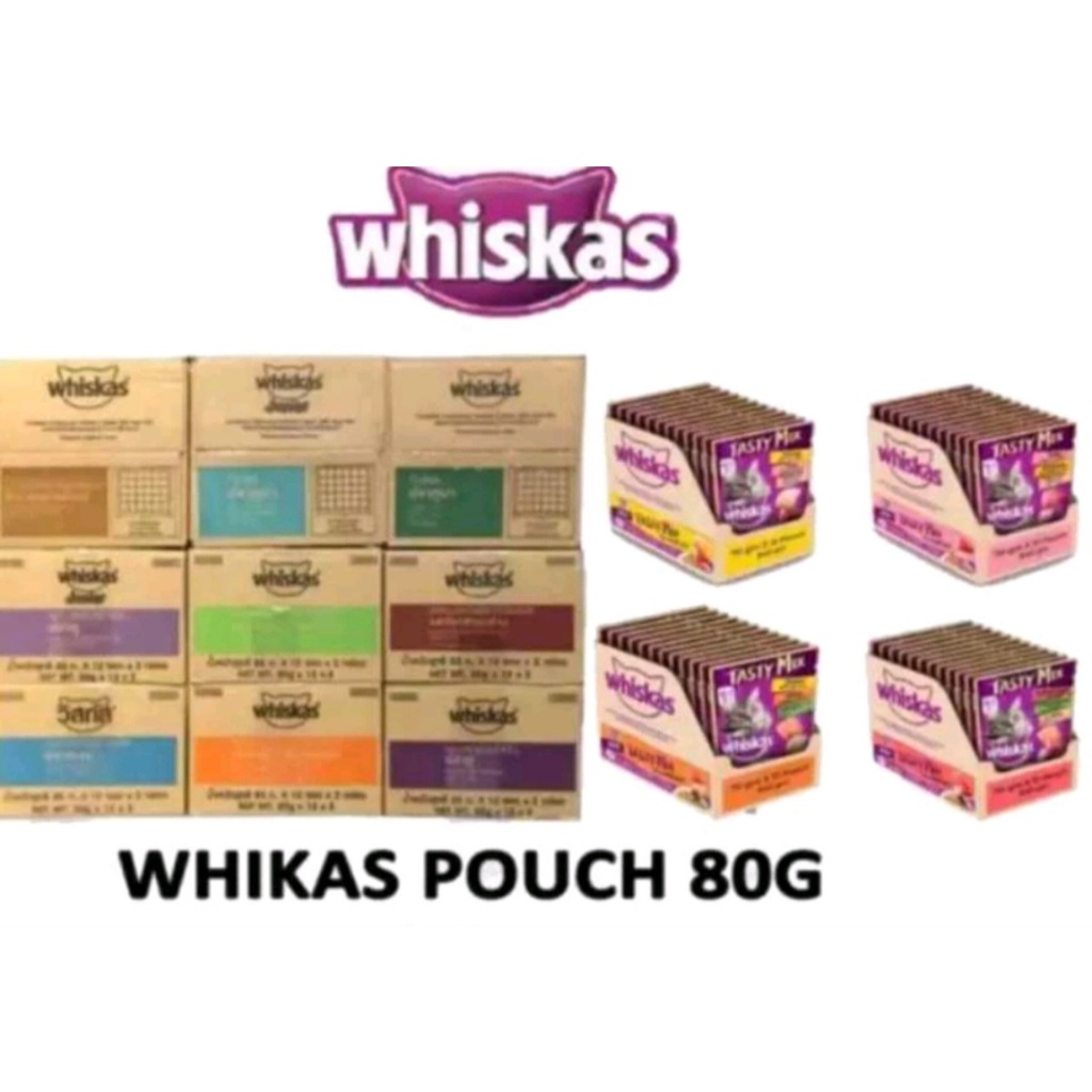 Whiskas 80g wet food Box x14pcs | Shopee Malaysia
