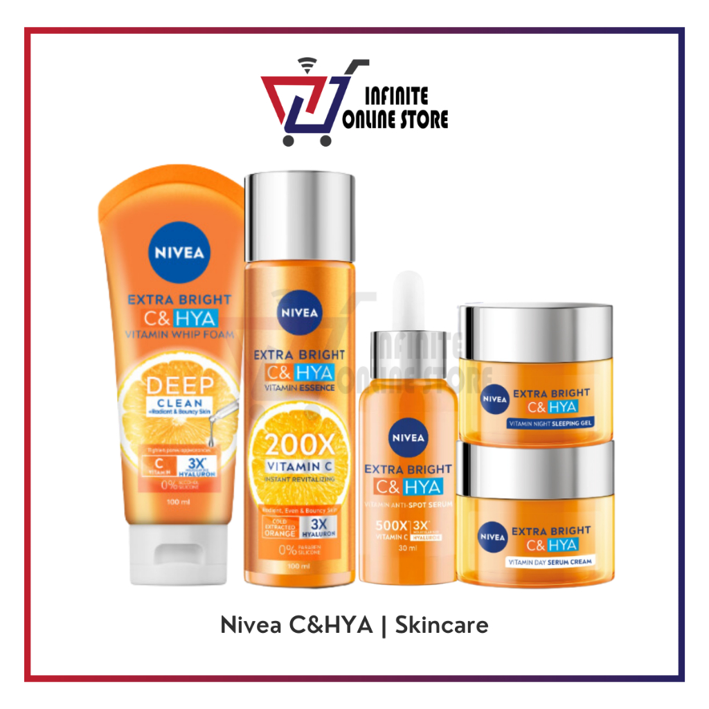 NIVEA Extra Bright C&HYA Vitamin Skincare Products (Cleanser / Essence ...