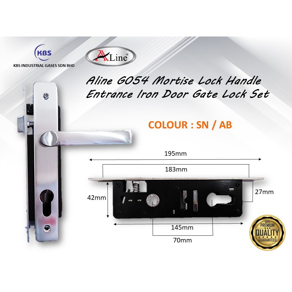 🔥READY STOCK🔥 Aline G054 Mortise Lock Handle Entrance Iron Door Gate ...