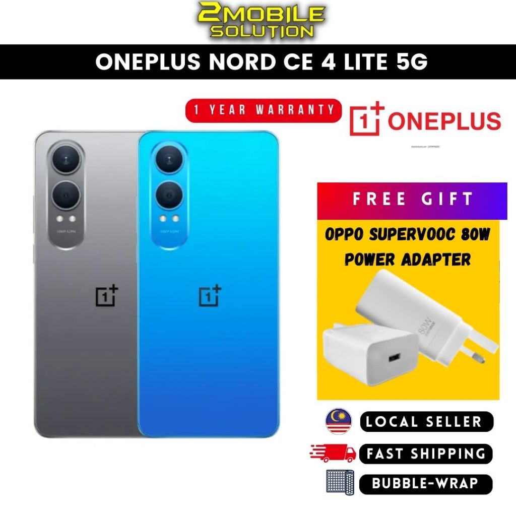 OnePlus Nord CE4 Lite 5G FREE 80W Adapter | 8+256GB | 6.67" OLED display | 50MP OIS camera ...