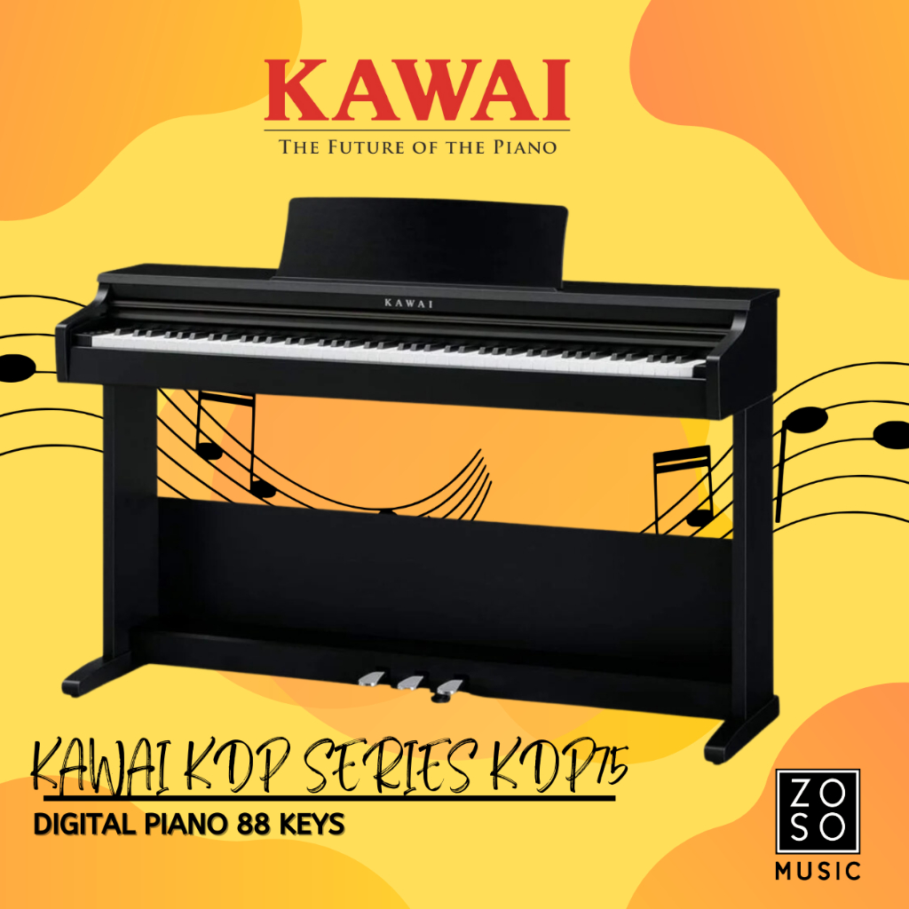 KAWAI KDP SERIES KDP75 (RHC) DIGITAL PIANO 88 KEYS WITH BENCH ...