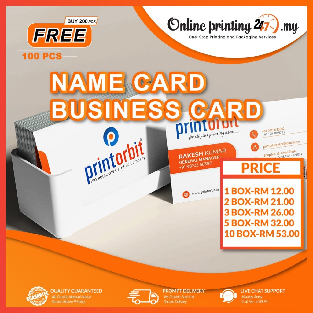 2-sided Business Card | Name Card Printing |Custom Design Namecard ...