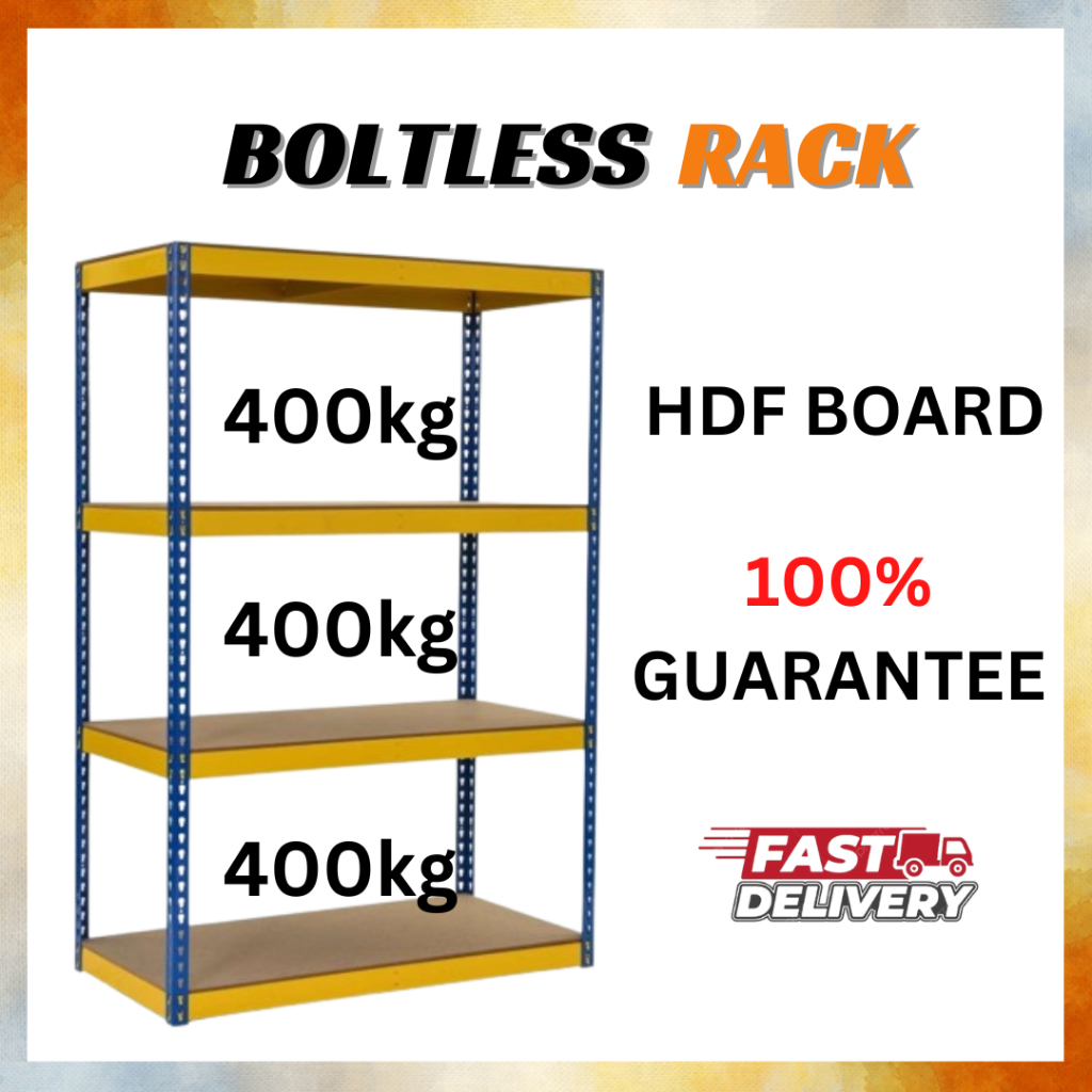 RACK 4 LEVEL / RAK BESI/ STORAGE / BOLTLESS / 置物架 / SHELF /TINGKAT /货架 ...