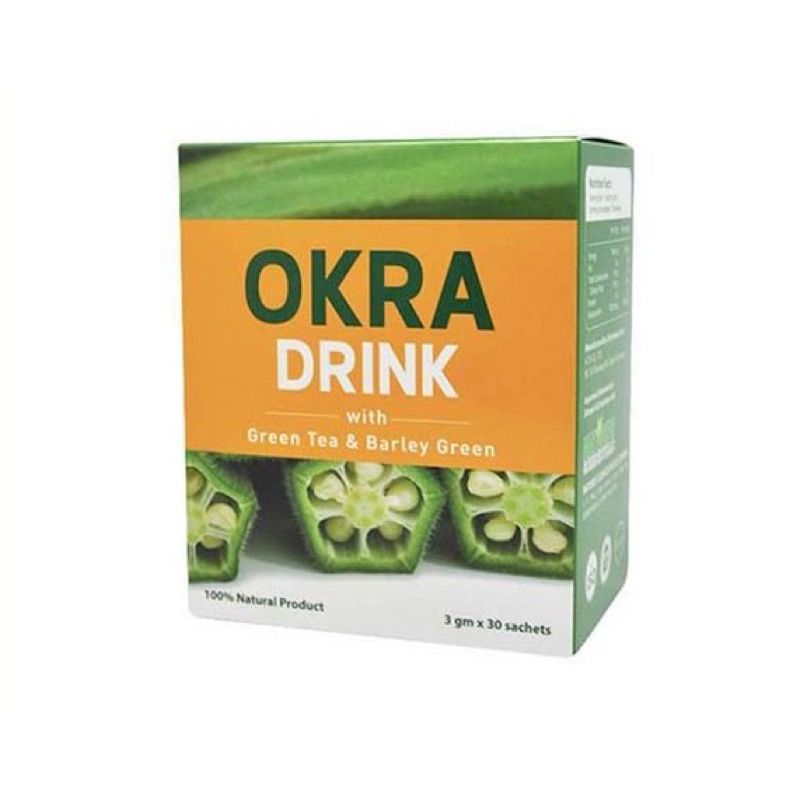 Okra Drink with Green Tea Plus Barley Green (30 Sachets) | Shopee Malaysia