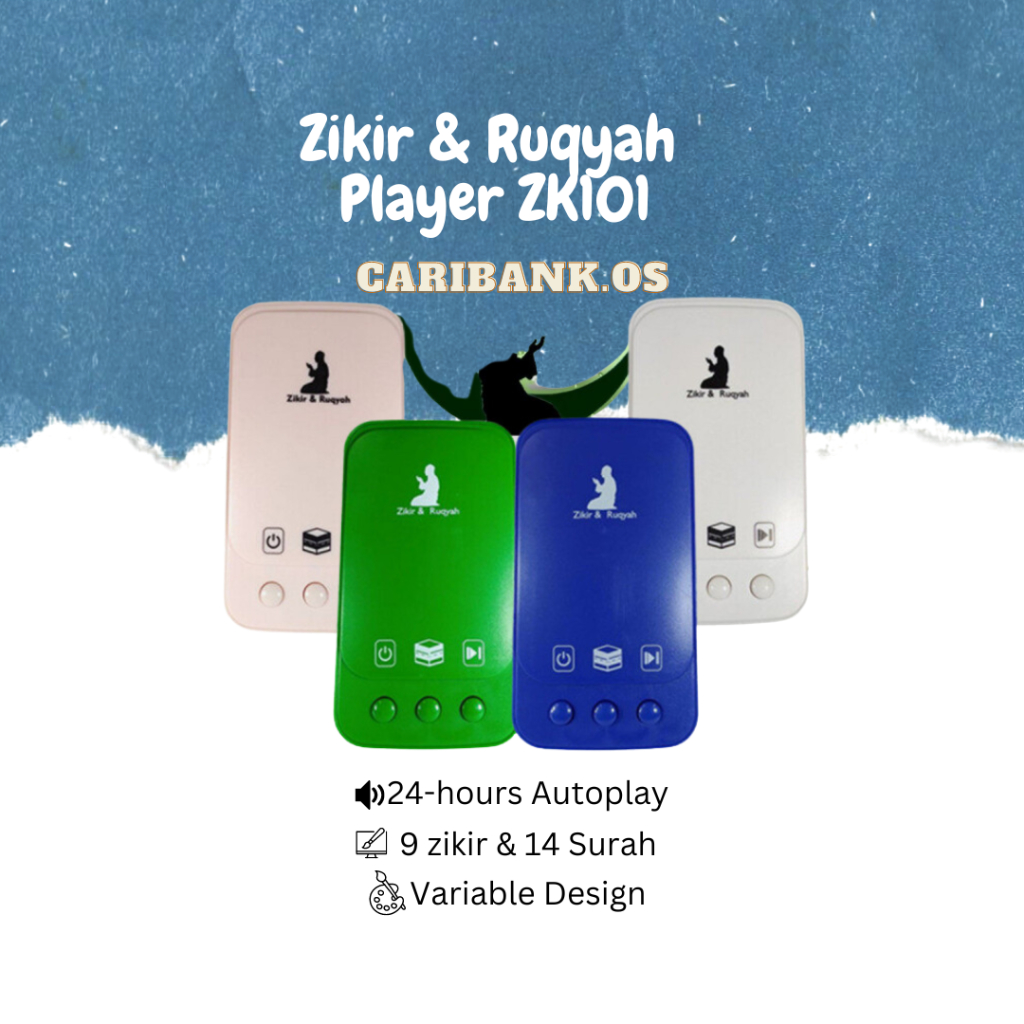ZK101 Quran Speaker Islamic Player Quran Plug 24 JAM Zikir Plug Zikir Ruqyah Plug in ZIKIR DAN ...