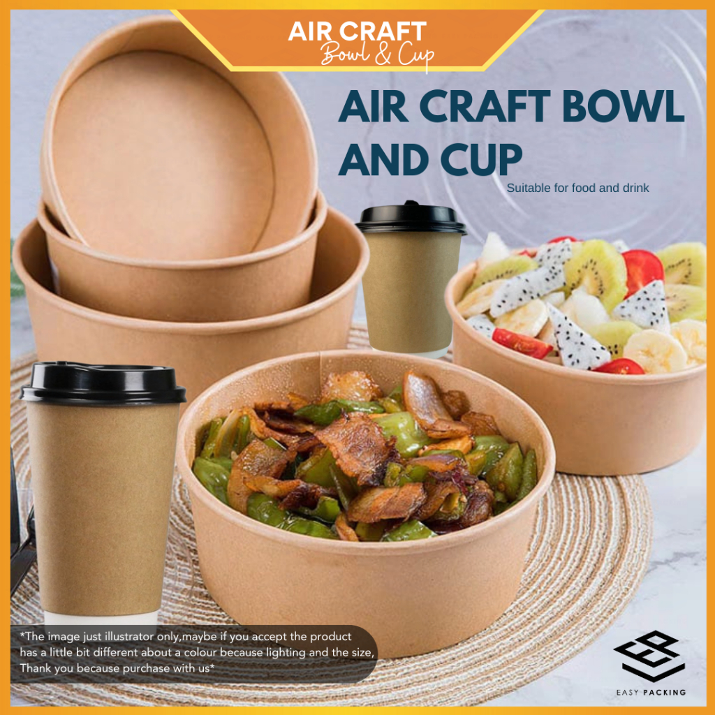 ( 10pcs ) 850ml and 520ml Paper Cup Hot Soup Paper Mug Disposable Bowls Container/Hot Cup ...