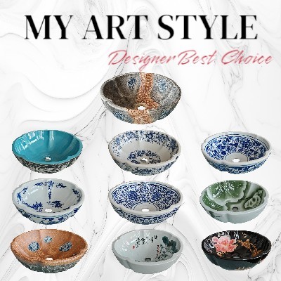 HANDMADE BASIN DESIGNER ART BASIN COUNTER TOP BASIN | Shopee Malaysia