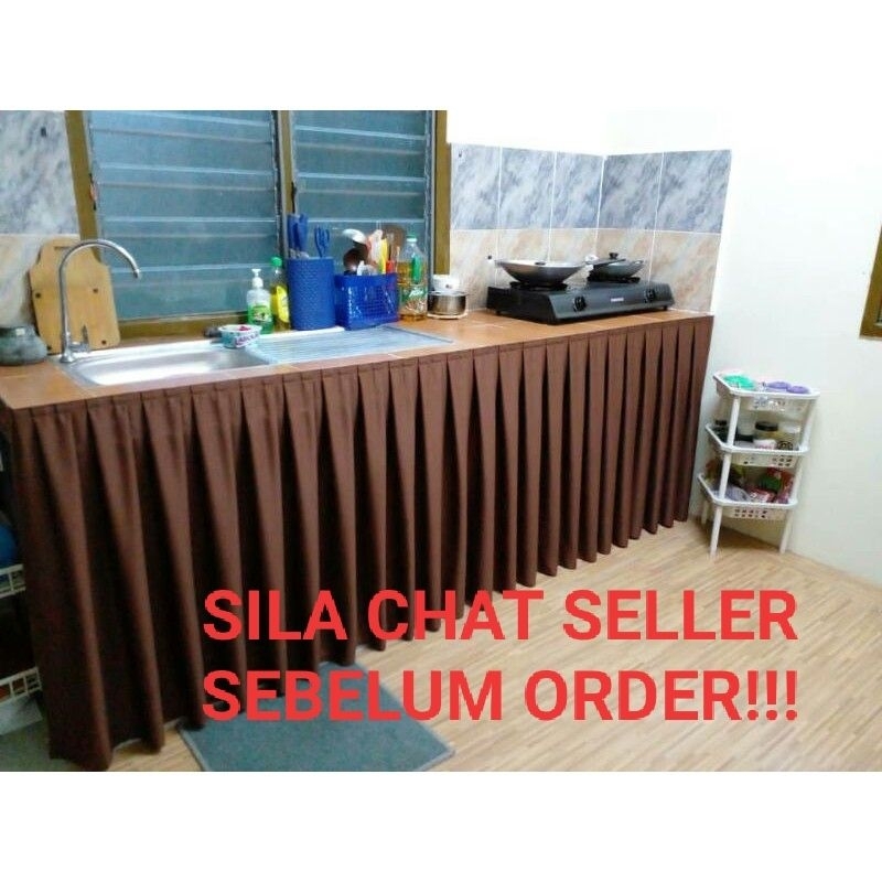 Skirting/Langsir Table Top, Dapur, Sinki, Meja, Meja Mesyuarat | Shopee ...
