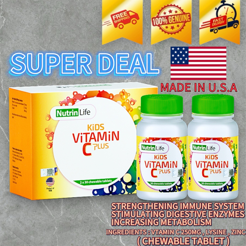 [ EXP 03/26 ] NUTRINLIFE KIDS VITAMIN C PLUS 30SX2 100% ORIGINAL STOCK ...