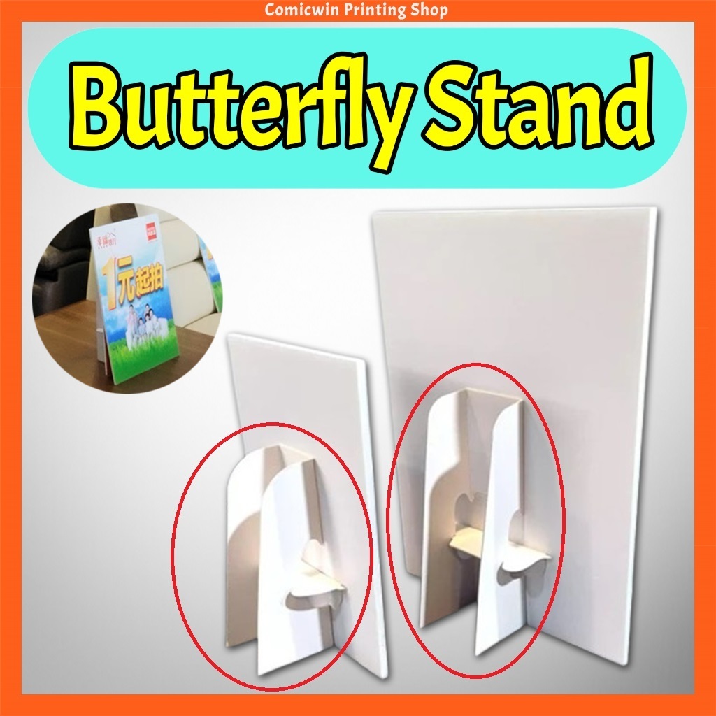 [Add-On Finishing] Butterfly Card Board Stand (A5, A4, A3 Size) Foam ...