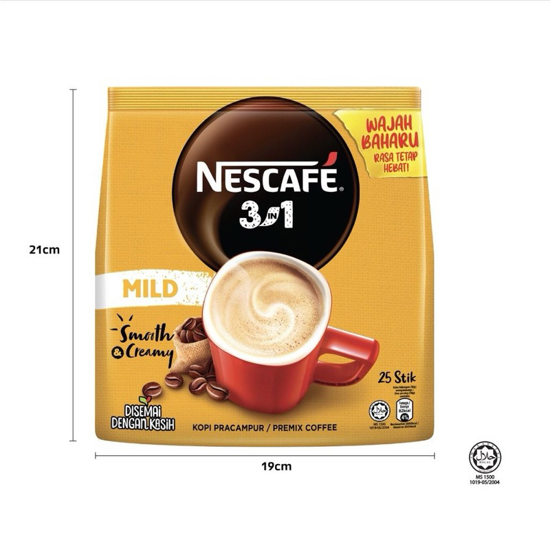 Nescafé 3IN1 Mild 25Stick 18g | Shopee Malaysia