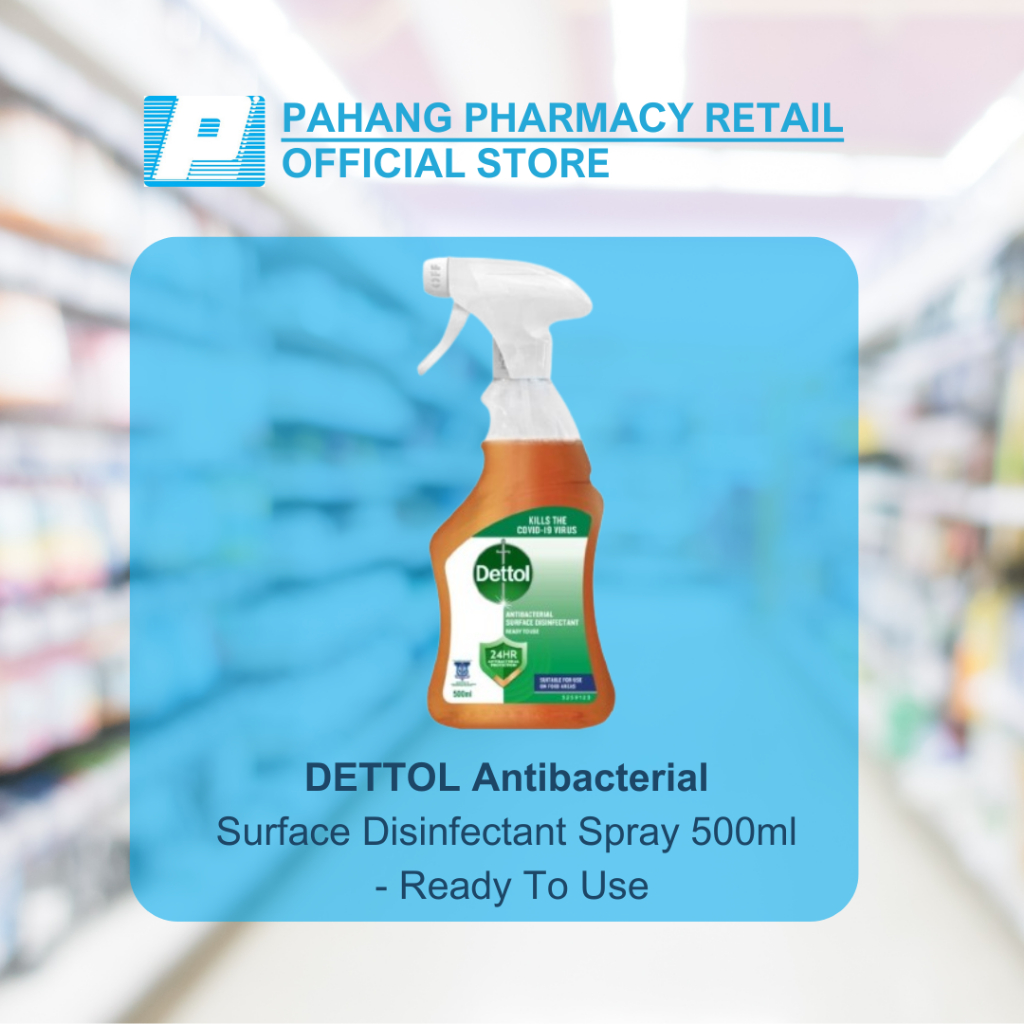 DETTOL Antibacterial Surface Disinfectant Spray 500ml - Ready To Use ...