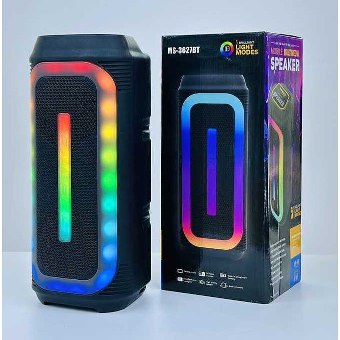 MS-3627BT Super Bass Wireless Blutooth Speaker Dual 4-Inch RGB Family ...