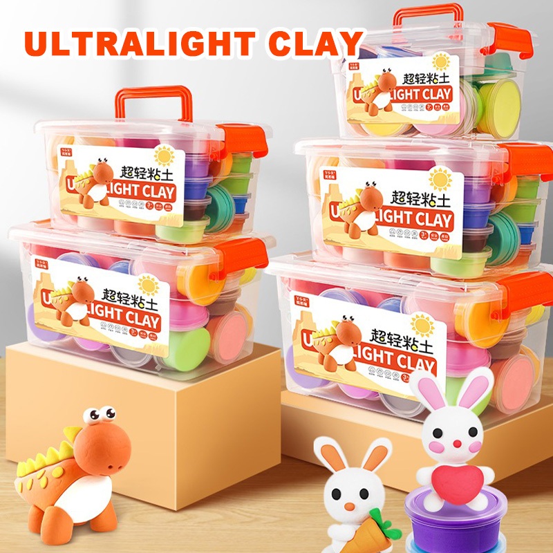 12 /24 /36 Colors Super Light Clay Set Non-Toxic Ultralight DIY Air Dry ...