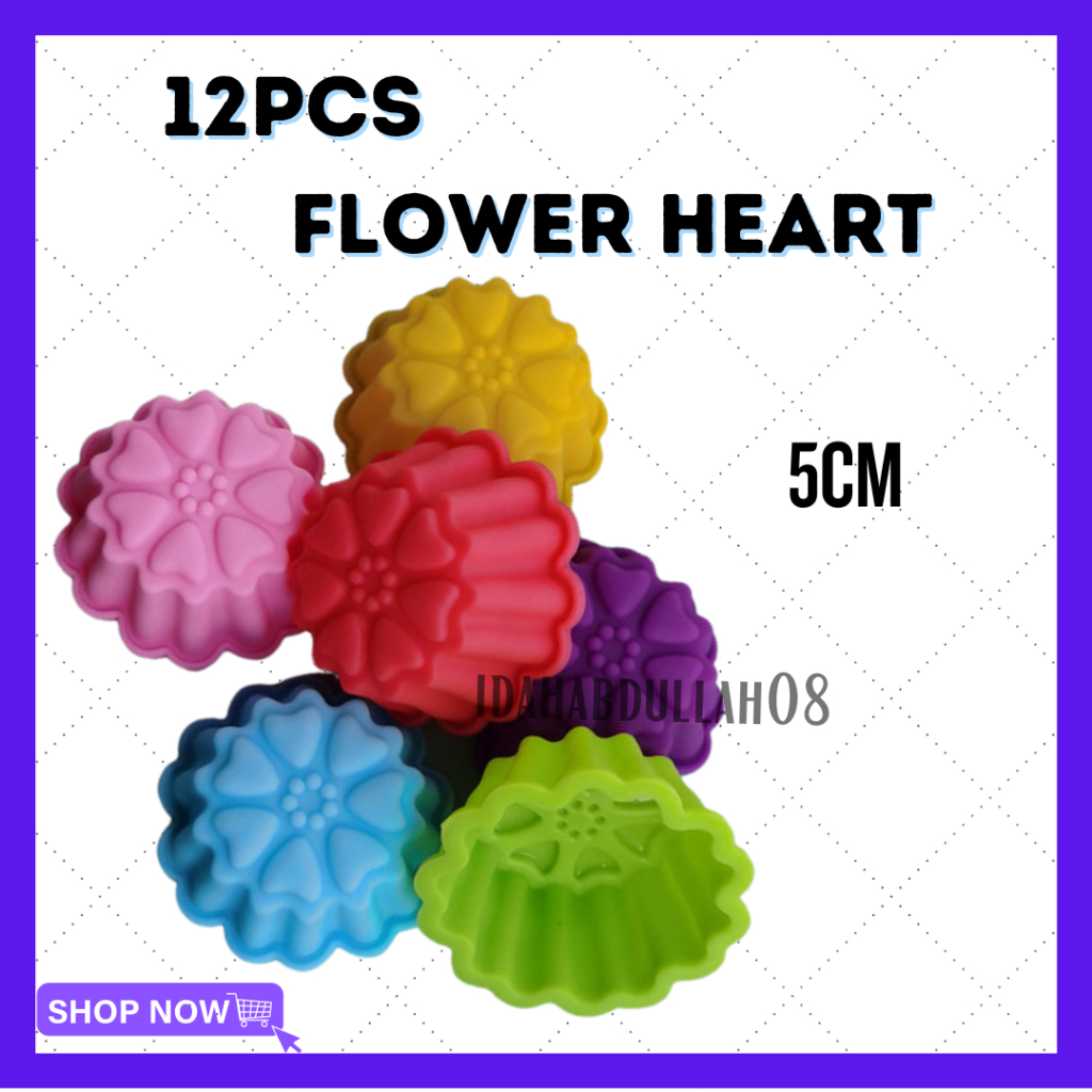 Flower Silicon Viral Bunga Raya Silicone Ice Mould Mini Molds 12pcs ...