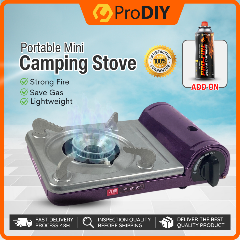 Portable Mini Camping Gas Stove Butane Cooker Picnic Hiking Outdoor BBQ ...