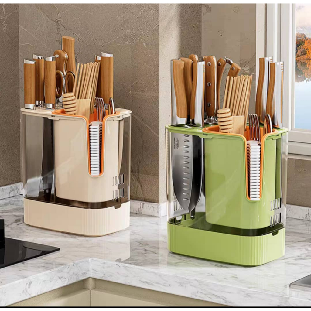 RMIH Large Capacity Knife Holder/Cutlery Storage Rack/Kitchen Utensils ...