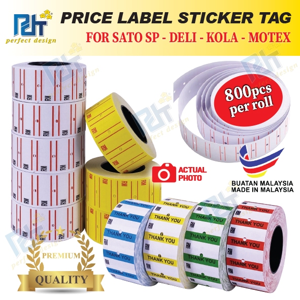 Price Label Sticker 800pcs per roll x10 High Quality Tag Single Line MX5500 /Sato SP Price ...