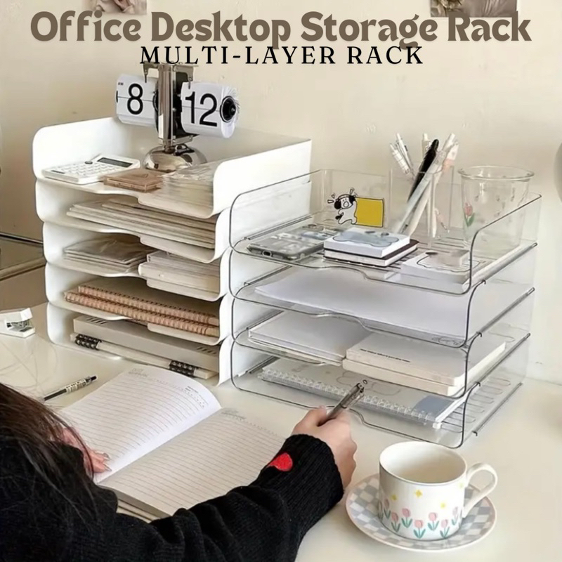 UKIYO [NEW] Office Desktop Multiple Tiers Storage Rack, Compartments ...