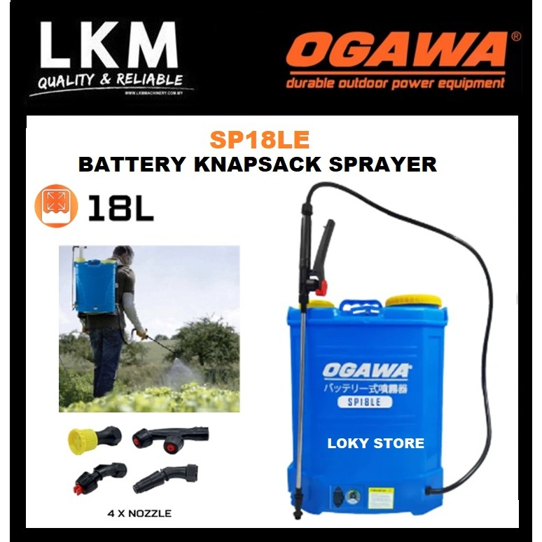OGAWA/TENAKA 18Litre Knapsack Sprayer/Battery Pump / Pam Racun Bateri ...