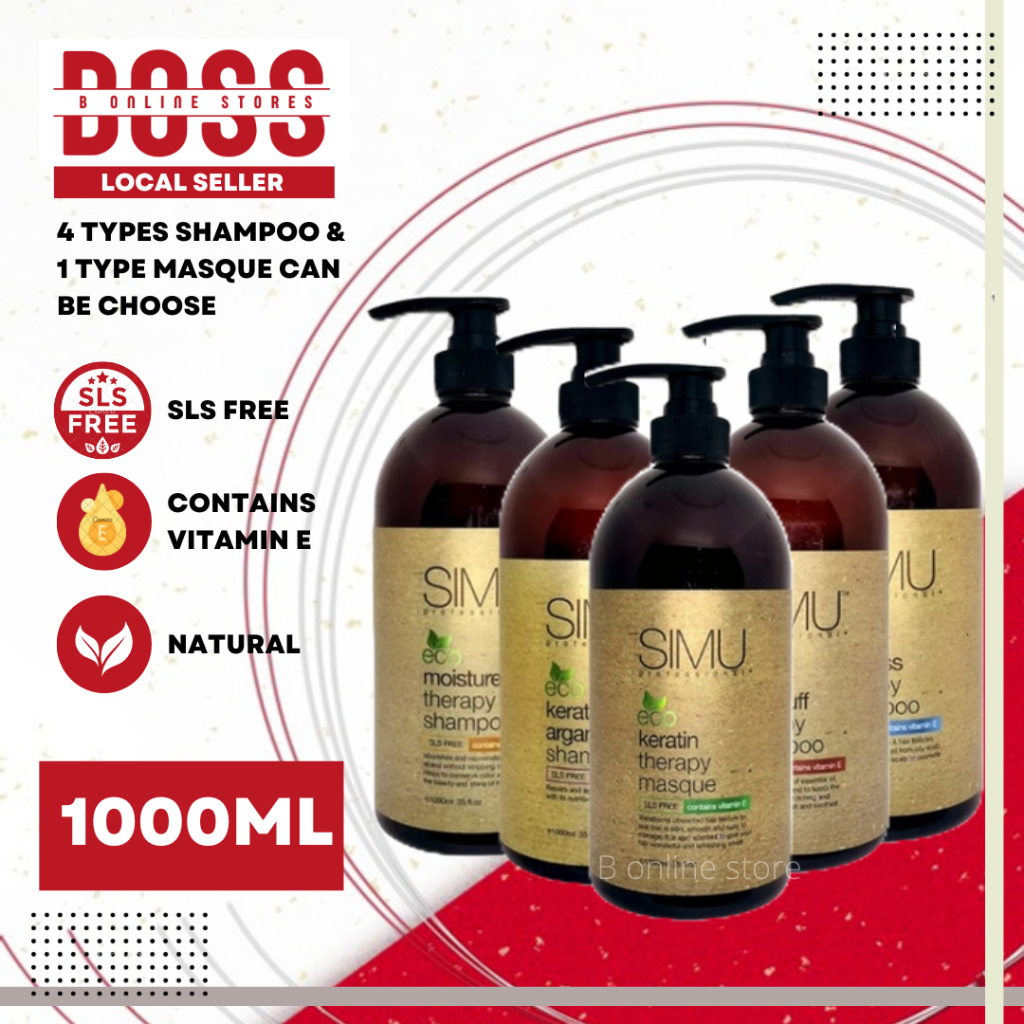 SIMU Professional Salon Eco SLS Free Shampoo/Conditioner 1000ml Hair ...