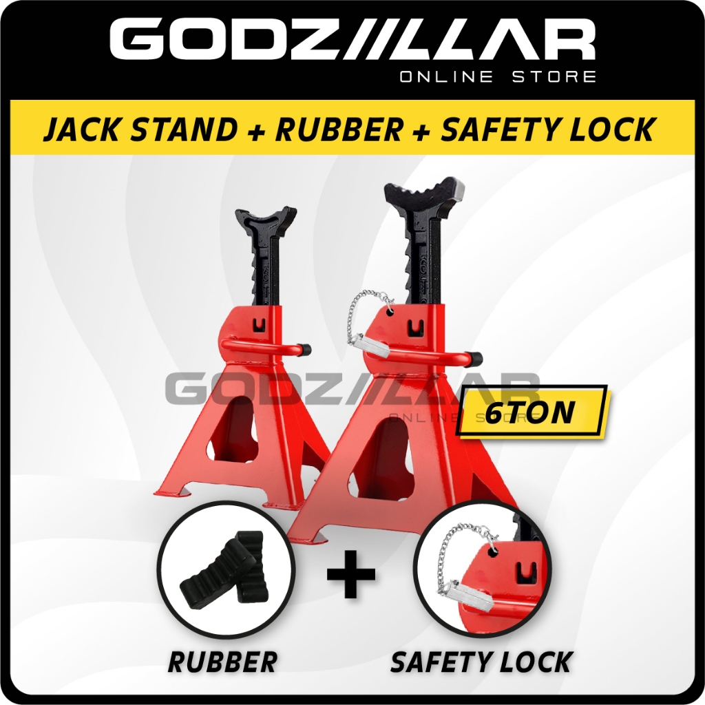 (Godziillar) 3 Ton & 6 Ton Heavy Duty Jack Stand With Safety Lock Car ...
