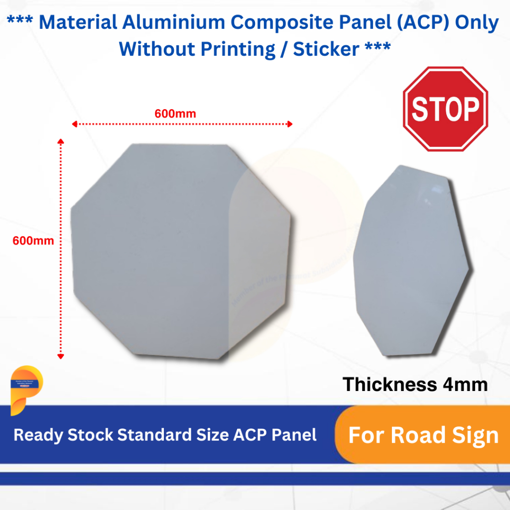 ACP Panel For Road Sign - Hexagon Shape 600mm x 600mm | Shopee Malaysia