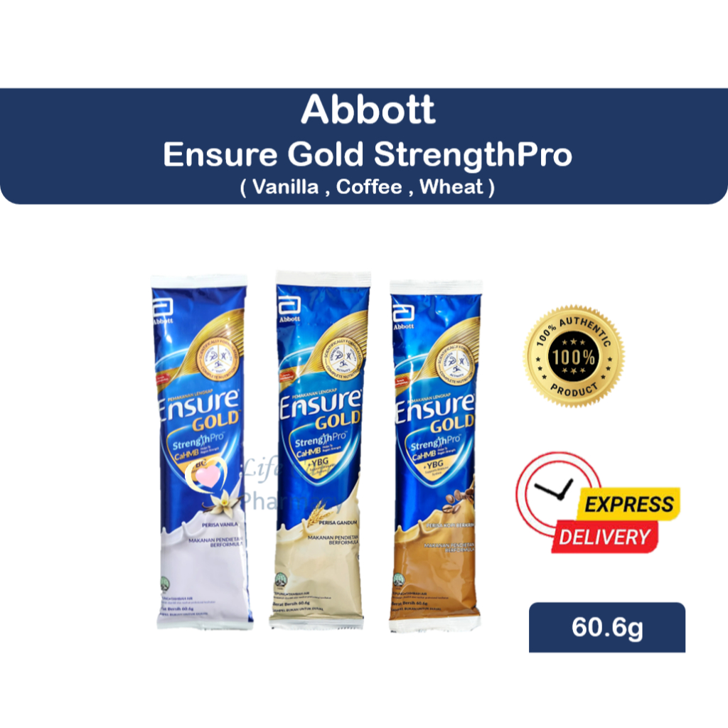 Ensure Gold Strength Pro (Vanilla/Wheat/Coffee) 60.6g [EXP:8/25 ...