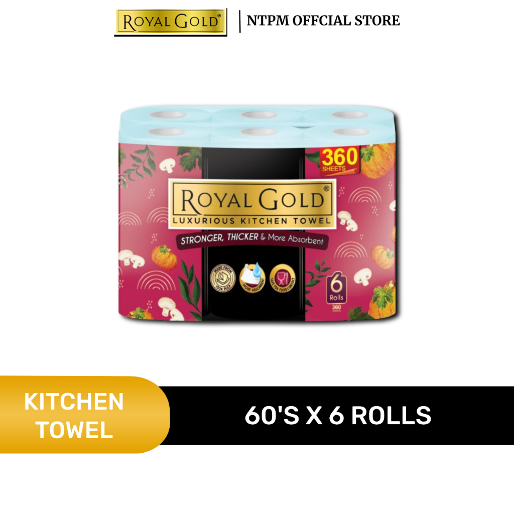 Royal Gold Kitchen Towel (60S x 6 Roll) | Shopee Malaysia