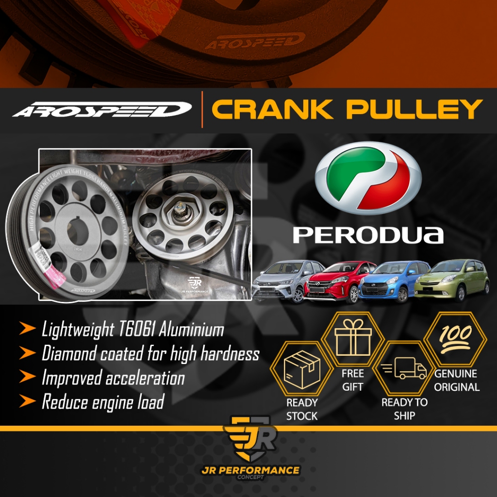 Arospeed Harden Lightweight Crank Shaft Pulley Pully Myvi YRV Ativa ...