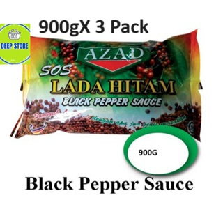 Azad Sos Lada Hitam 900gX3 Pack/ Black Pepper Sauce 900gX3 Pek (Harga ...