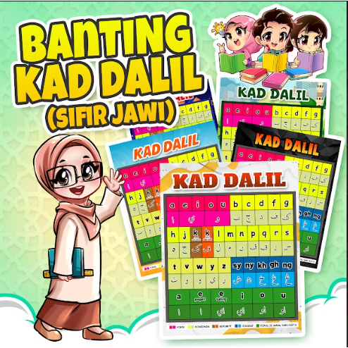 BANTING KAD DALIL JAWI (PADANAN HURUF JAWI & RUMI) | Shopee Malaysia