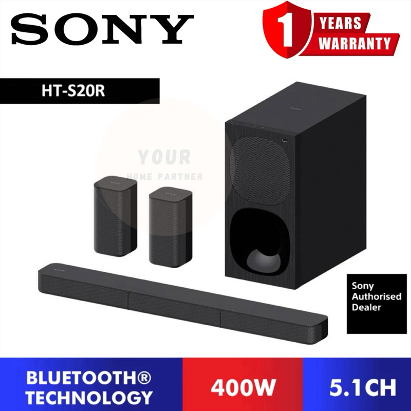 Sony Sound Bar S20R 5.1CH Home Cinema Soundbar System HT-S20R | Shopee ...