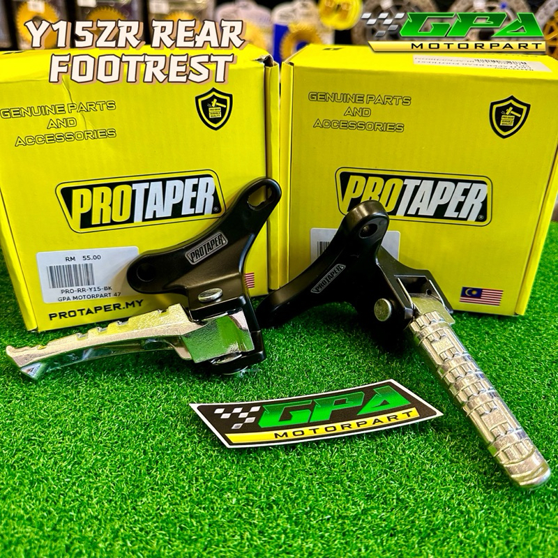 PROTAPER REAR FOOTREST SET COMPLETE BRAKET HITAM LC135 EGO Y15 Y16 R15 ...