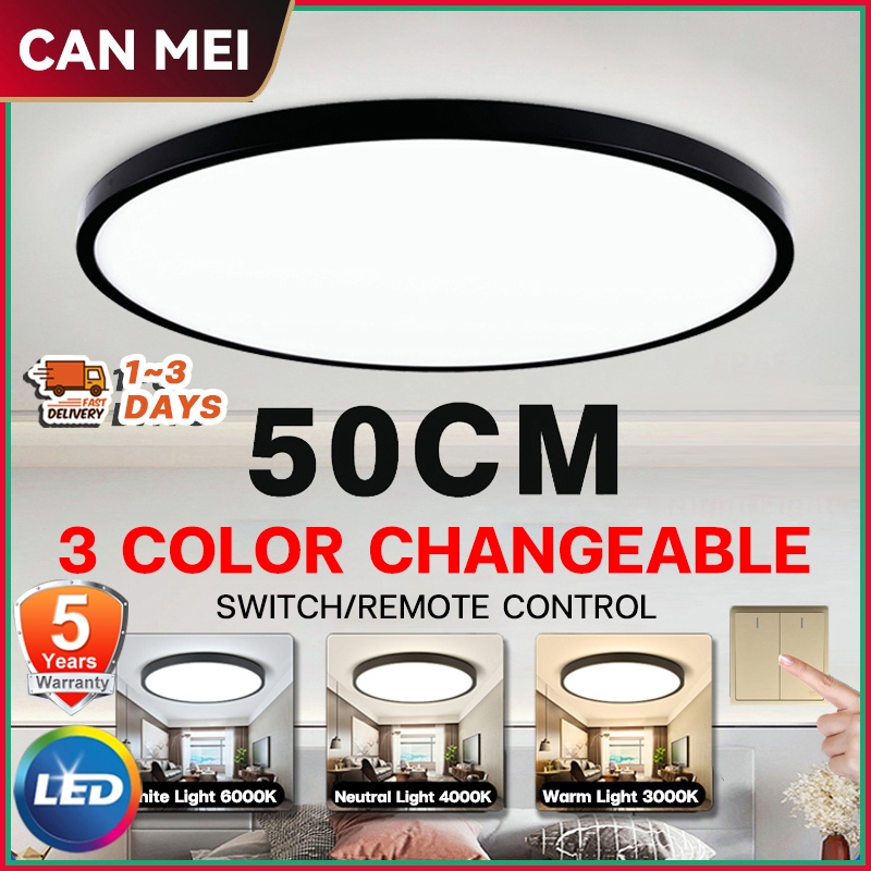 LED Ceiling Light 3 Color Modern Ceiling Lamp Down light Lampu Rumah ...