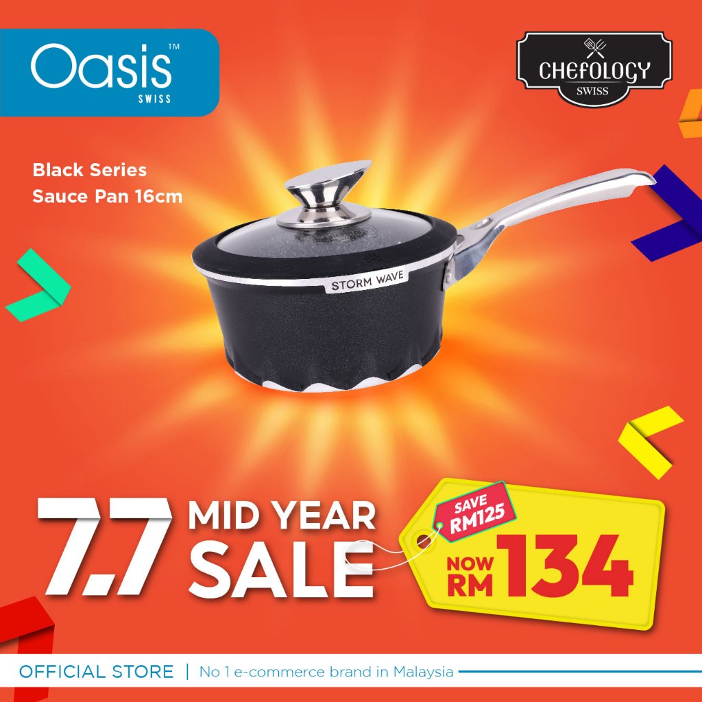 Chefology Stormwave Black Series - Non Stick Kuali Set Periuk Pot ...