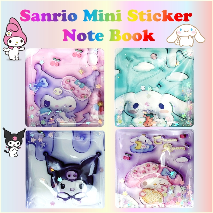 Sanrio Mini Sticker Note Book Kuromi/ Melody/ Cinnamoroll | Shopee Malaysia