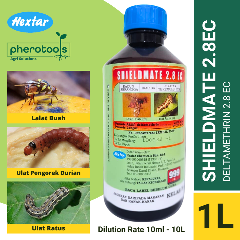 Pherotools HEXTAR SHIELDMATE 2.8EC 1L Deltamethrin 2.8% Serangga Ulat ...