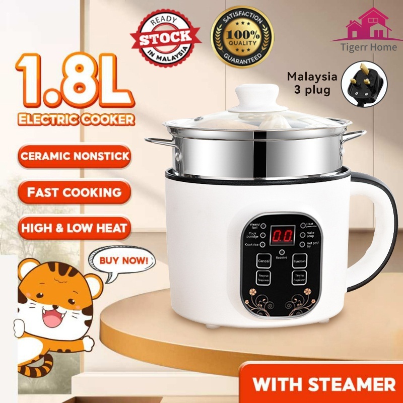 Rice Cooker Multifunction Non-Stick Electric Cooking Pot Free Stainless ...