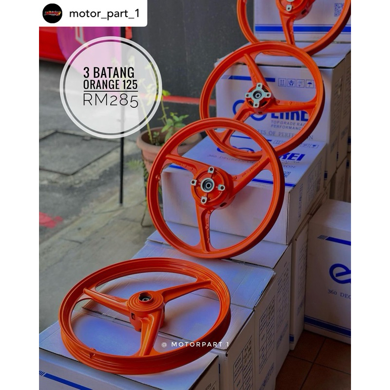 SPORT RIM 3 BATANG OREN FULLCHOP PNP Y-15ZR/125ZR READY STOCK | Shopee ...