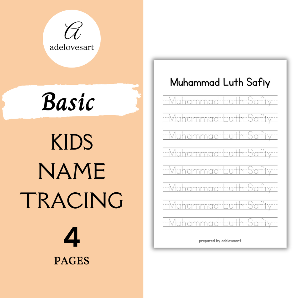 Basic Custom Kids Name Tracing Sheet Handwriting Practice | Shopee Malaysia
