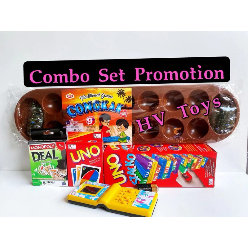 [Hv Toys]Congkak With 2pack Guli,Game Card,Block Stacko | Shopee Malaysia