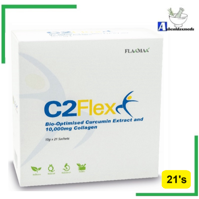 C2Flex Bio-Optimised Curcumin Extract and 10000mg Bioactive Collagen ...