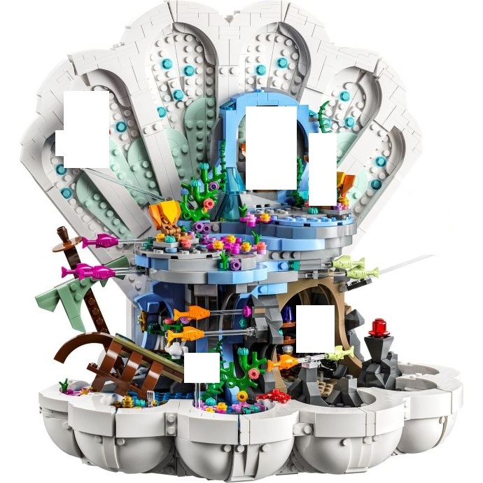 Lego 43225 The Little Mermaid Royal Clamshell (Disney) Split Built Set ...