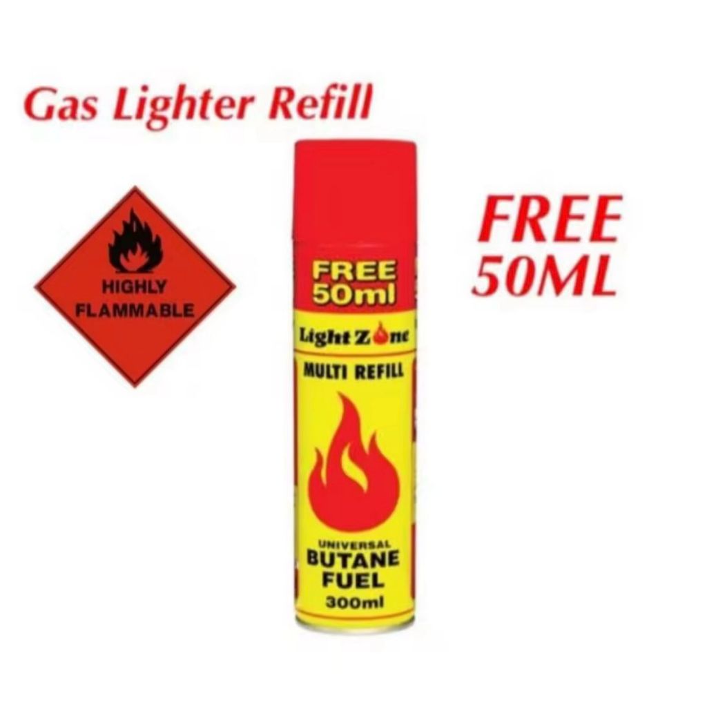 Light Zone Gas Lighter Refill (300ml + Free 50ml) Refill Gas Lighter ...
