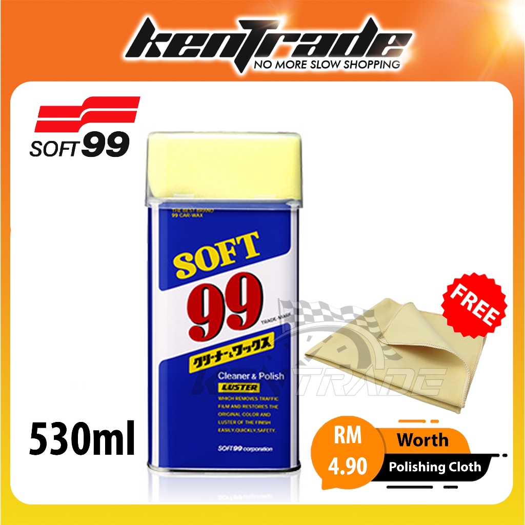 Free Soft Polishing Cloth Soft99 Luster Clean and Polish 530ml Original ...