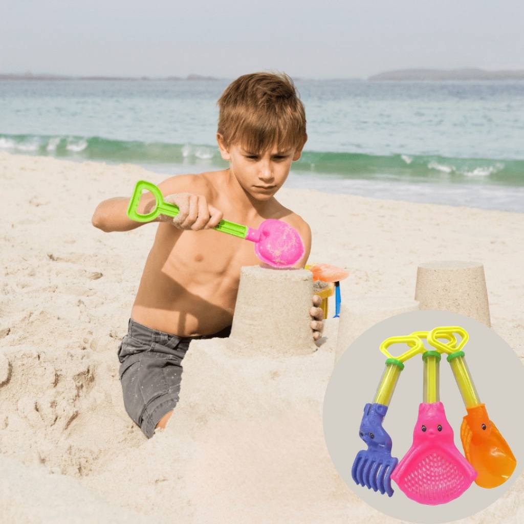 3pcs 23cm Mainan Pasir Pantai Children's Beach Toy Set Plastic Beach ...