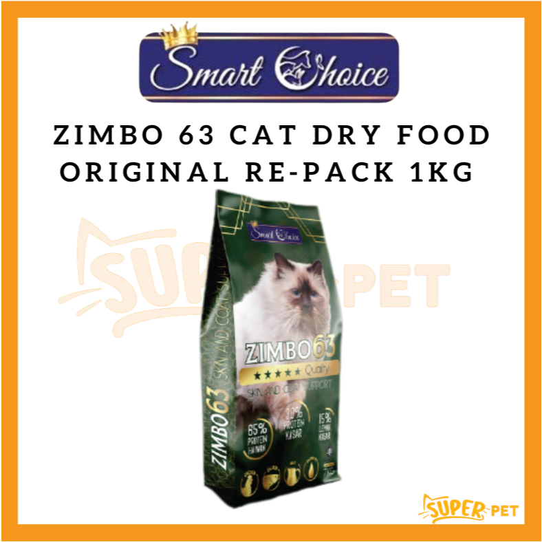 Smart Choice Zimbo 63 Premium Dry Cat Food Original Re-pack 1kg ...